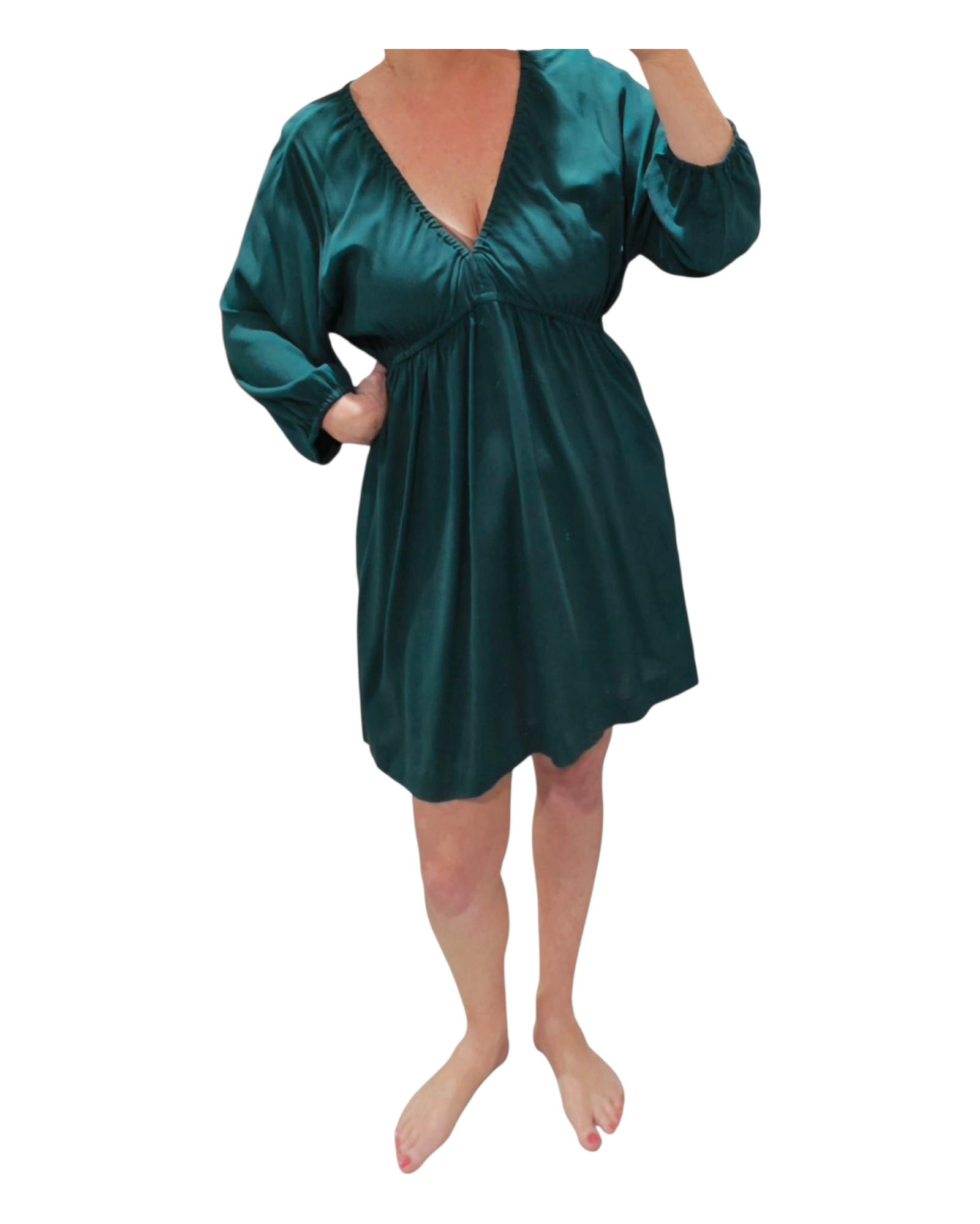 Khush Puglia Dress -Petrol – Chelsea Pacifica